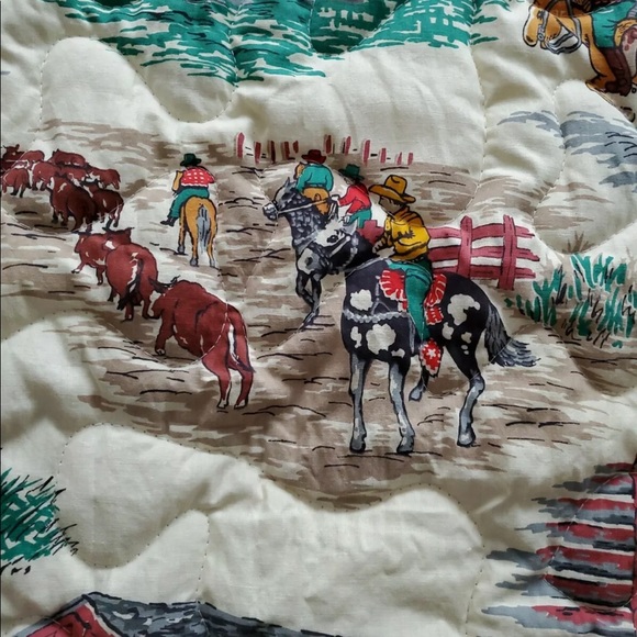 Vintage | Bedding | Vintage Roper Cowboy Western Cabin Lap Quilt | Poshmark